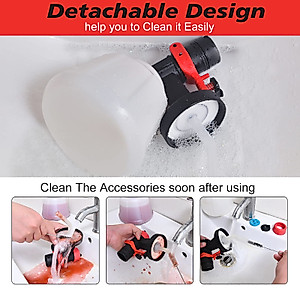 AOBEN Paint Sprayer,750w Hvlp Spray Gun with 4 Nozzles,Electric Paint Gun with 1200ml Container,Spray Paint Gun for Furniture, Cabinets, Fence, Garden Chairs, Walls, DIY Projects(Red)