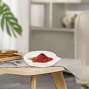 Coffee Container Ceramic Tea Bag Holder 4pcs White Porcelain Shell-Shaped Tea Bag Coasters Spoon Rests Teabag Storage Holder Tray Saucer Snack Seasoning Dish Coffee Tray