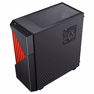 GAMEMAX Contac COC BR Black / Red Steel / Tempered Glass ATX Mid Tower Computer Case