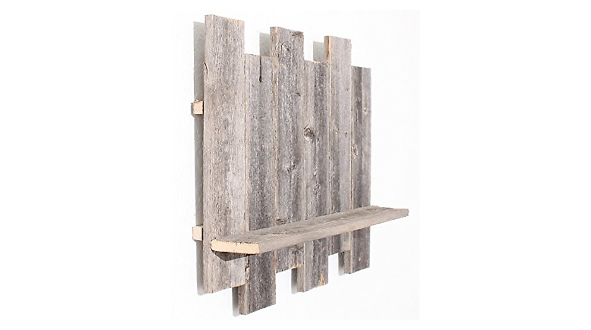 Farmhouse Staggered Wall Shelf - Upcycled Reclaimed Barnwood