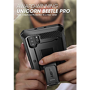 SUPCASE Unicorn Beetle Pro Series Case for Samsung Galaxy Note 10 (2019 Release), Full-Body Rugged Holster & Kickstand without Built-In Screen Protector (Black)