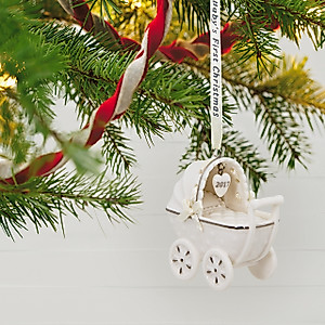 Hallmark Keepsake 2017 Baby's First Christmas Dated Premium Porcelain Christmas Ornament