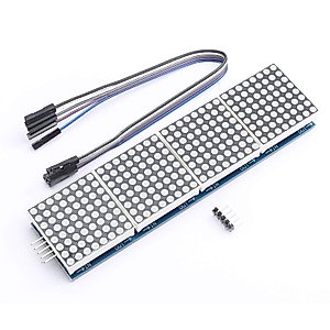 DEVMO MAX7219 Dot led Matrix MCU Control LED Display Module Compatible with Ar-duino Raspberry Pi Microcontroller with 5Pin Line