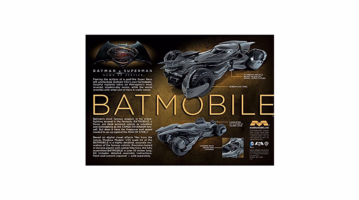 Build Your Own Batmobile: Moebius 1:25 Scale Model Kit