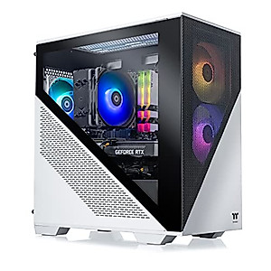 Thermaltake Frostbite 360 Gaming Desktop (AMD Ryzen™ 5 5600X 6-core, ToughRam RGB DDR4 3600Mhz 16GB Memory, NVIDIA® GeForce RTX™ 3060, 1TB NVMe M.2, Win10 Home) D1FB-B550-360-LCS,White