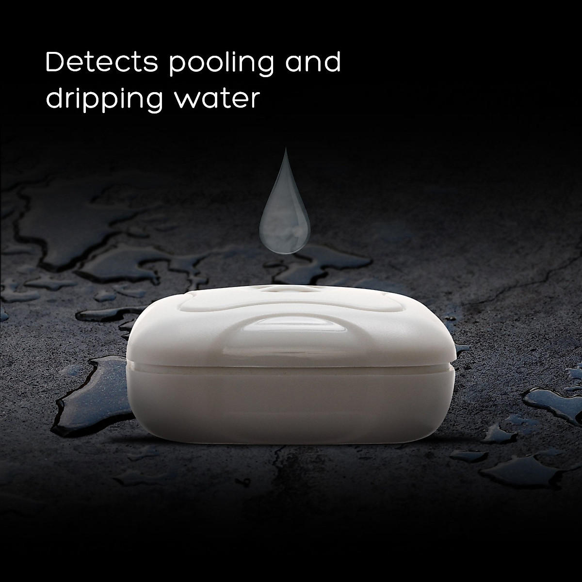 Water Leak Detector - Very Loud Water Sensor Alarm for Home, Flood Detection Alarm Sensor Alarm for Sinks, Sump Pumps, Basements, and Laundry Rooms by Mindful Design (White, 4 Pack)