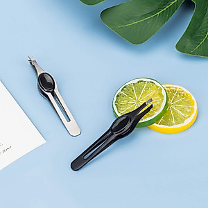 ANCIRS 4 Pack Tip Tweezers for Eyebrow, Non-Slip Grip Tip Tweezers, Professional Stainless Steel Precision Pointed Blackhead Splinter Removal Tool for Women & Girls