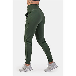 NEBBIA High-Waist Loose Fit Sweatpants Feeling Good 409 Dark Green