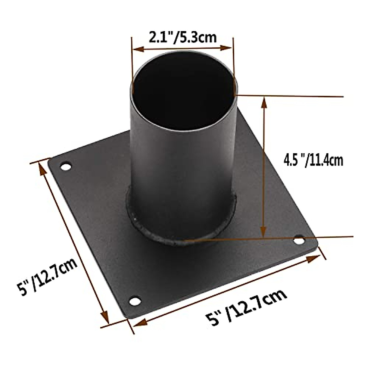 fqpvo Straight Arm Wall Mount Bracket for Slip Fit Lights (2 3/8inch), Slip Fitter Tenon Adaptor
