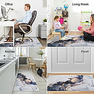 Anidaroel Office Chair Mat for Hardwood Floor, 36"X48" Chair Rugs Floor Protectors, Desk Chair Mat for Rolling Chair, Computer Chair Mat with Anti-Slip, Low Pile Carpet Mats for Home Office