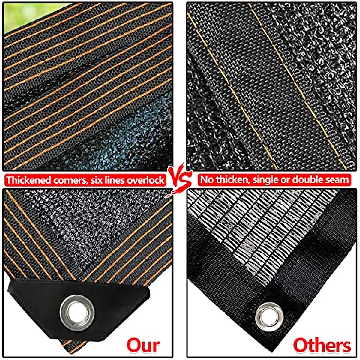 Shade Cloth -90% Sunblock Net for Garden Patio,Shade Sails for Plants Greenhouse Outdoor Pergola Lawn Sun Shade Cloths for Kennel Chicken Coop Easier to Hang Shade Net Cover…