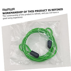 OSALADI 3pcs Wire Rope Metal Lock Steel Wire Lock Cable Green Lock Rope Road Bike Looped Bike Cable Lock Cable with Aksesuar? Kilidi Heavy Duty Bike Lock Padlock Cable Ring Security Lock