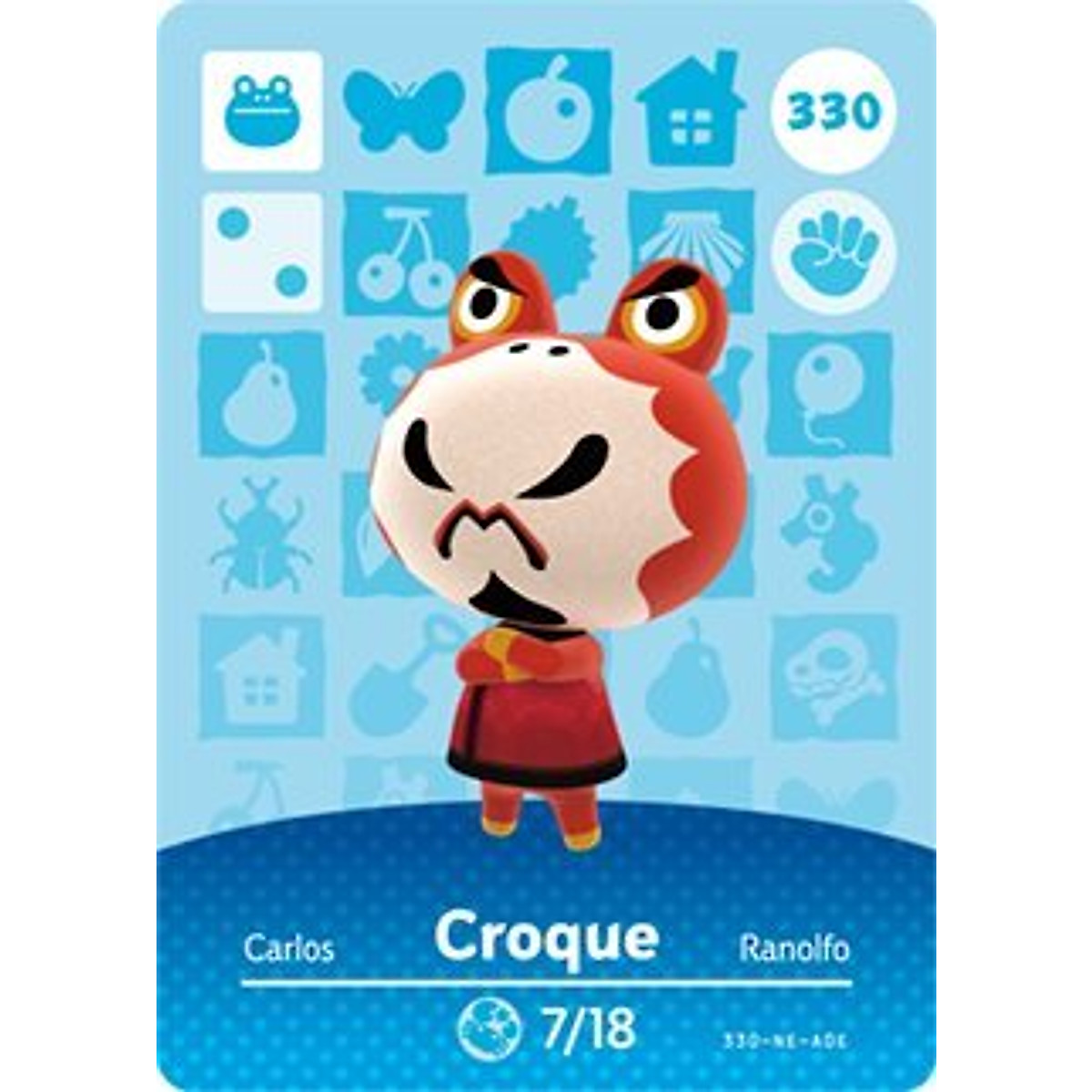 Croque - Nintendo Animal Crossing Happy Home Designer Series 4 Amiibo Card - 330