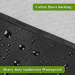 iCOVER Pool Table Cover Outdoor Heavy Duty Leather Waterproof Billiard Table Covers 7ft Black