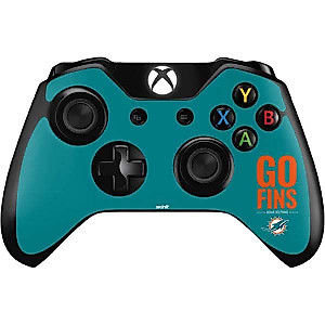 Skinit Decal Gaming Skin Compatible with Xbox One Controller - Officially Licensed NFL Miami Dolphins Team Motto Design