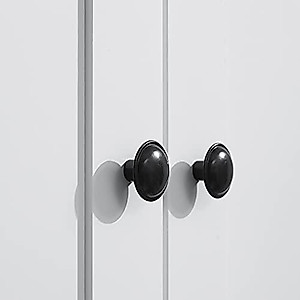 HOMCOM 72" Traditional Freestanding Kitchen Pantry Cupboard with 2 Cabinet, Drawer and Adjustable Shelves, White