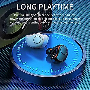 Mini Bluetooth Earphone, Invisible Wireless Headphone in-Ear Earbud with Microphone, 16 Hours Playing Time Earpiece Car Headset USB Charger for iPhone Samsung Smartphone (Nude)