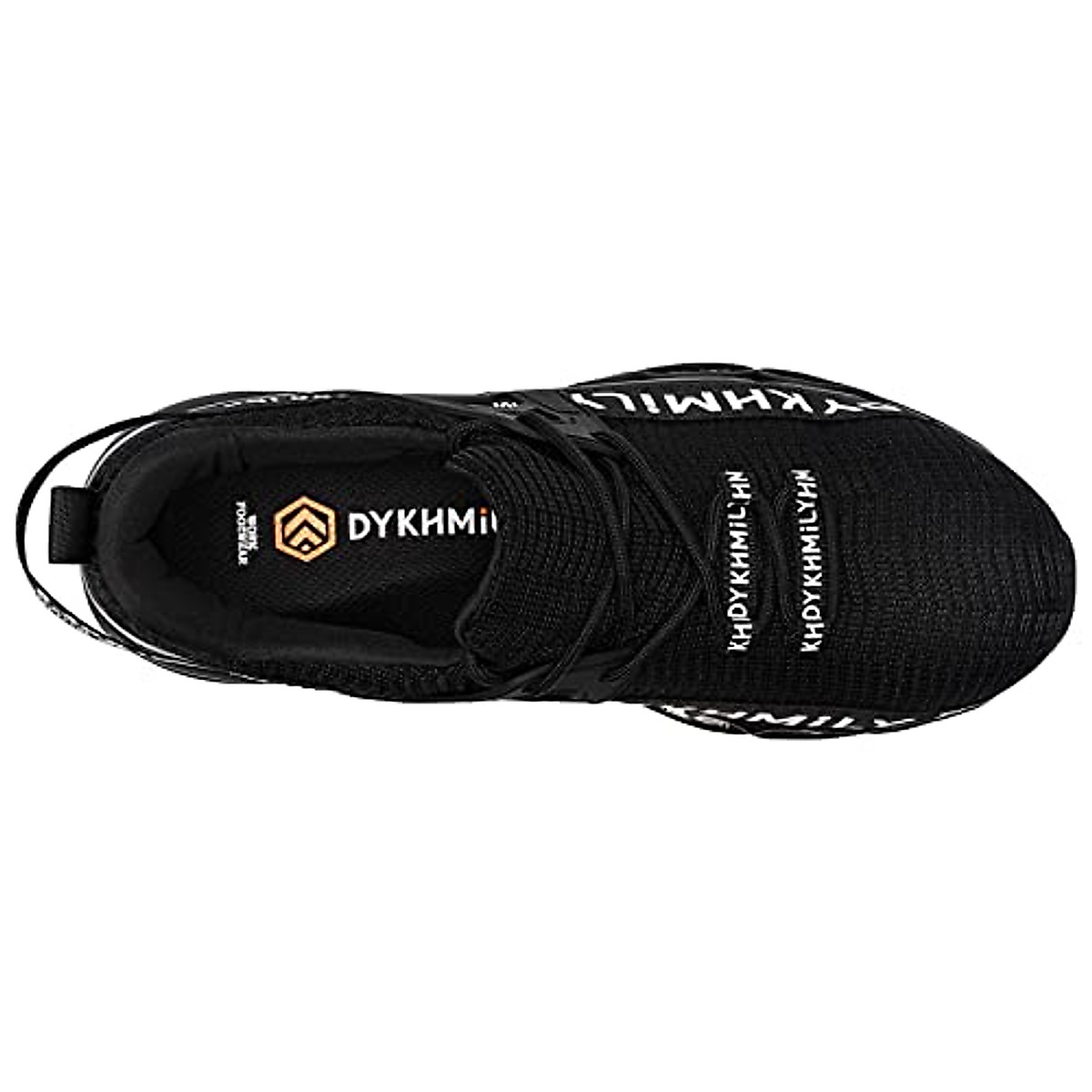 DYKHMATE Steel Toe Shoes for Men Women Lightweight Fashion Safety Sneakers Breathable Comfortable Safety Toe Slip On Tennis Shoes for Work (10.5, Black White)