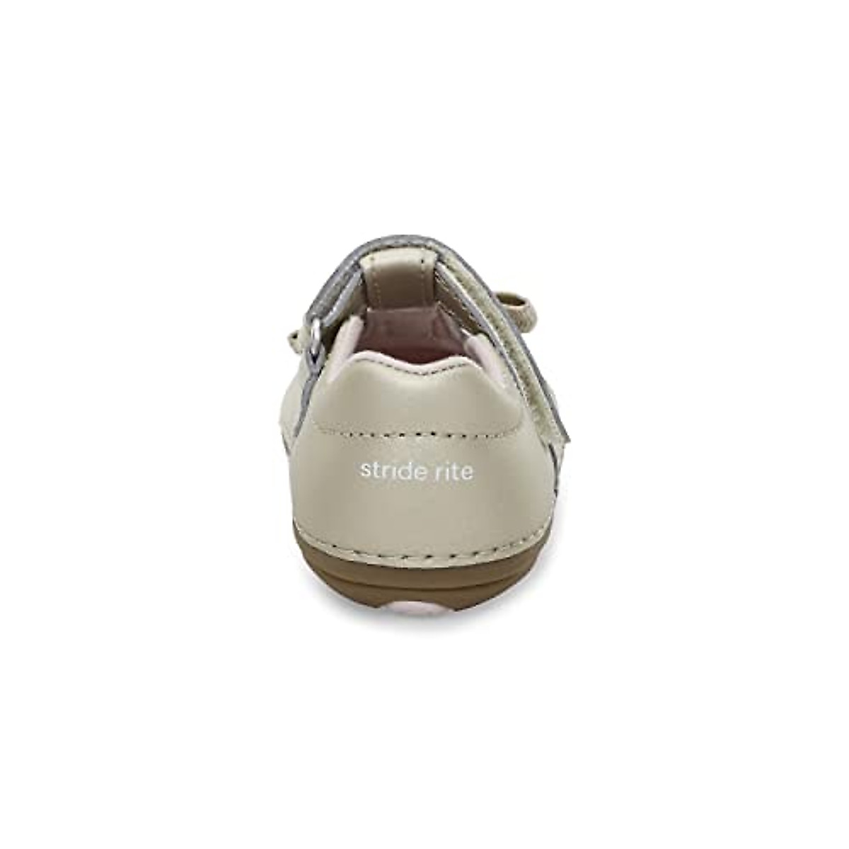 Stride rite Baby Girls SM Janna Mary Jane Flat, Champagne, 3 Infant