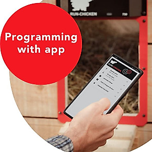 RUN-CHICKEN Automatic Chicken Coop Door Opener with Timer, Programmable Light Sensor, Battery Powered, Delay Options, Aluminum, Model T50, (USA Special)