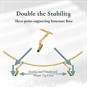 Sunnacate 6.6 Ft Round Backdrop Stand, Stable Golden Circle Balloon Arch Frame Round Balloon Arch Stand for Wedding Birthday Party Baby Shower Christmas Decoration