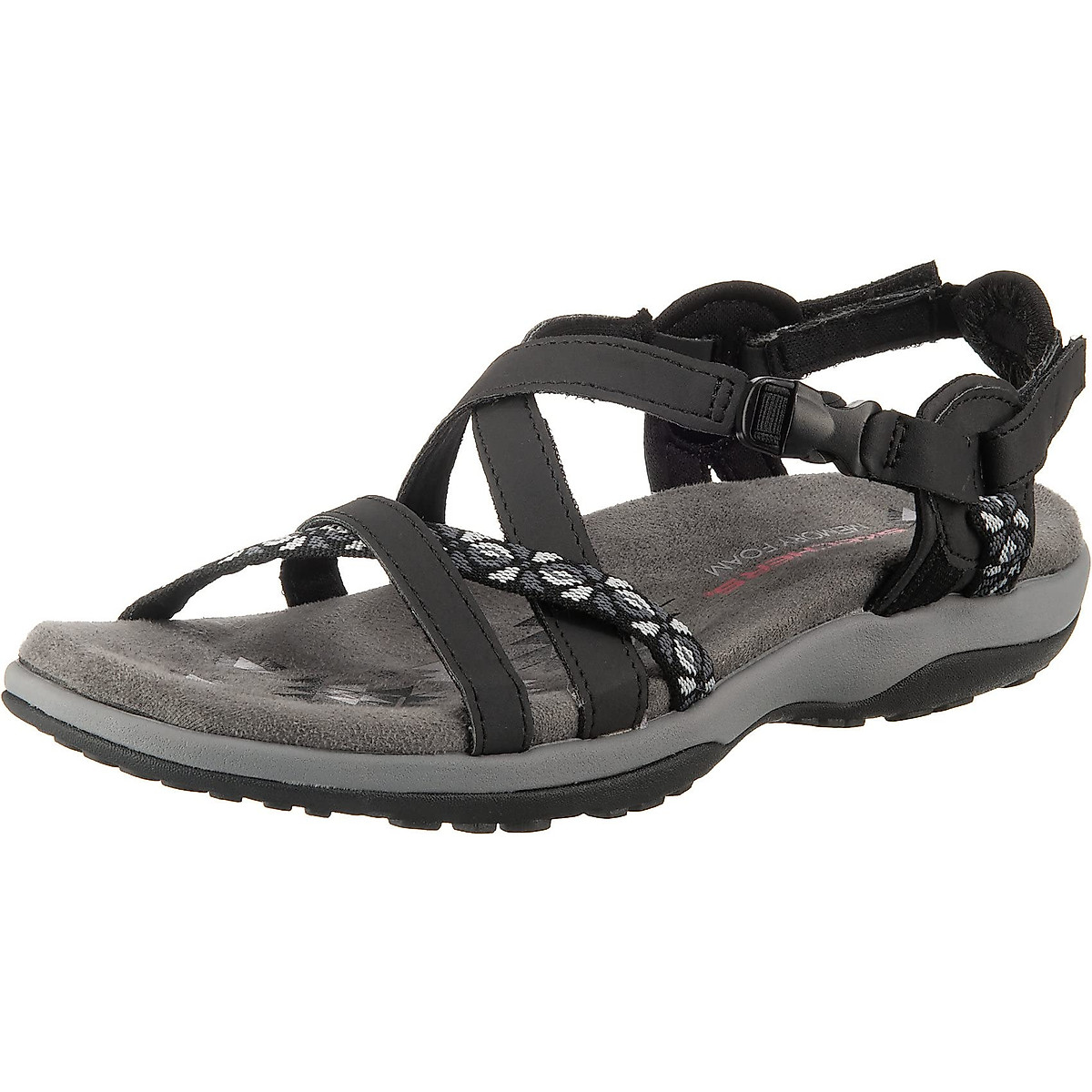 Skechers Women's Regga Slim Keep Close Gladiator Sandal,black,11 M US