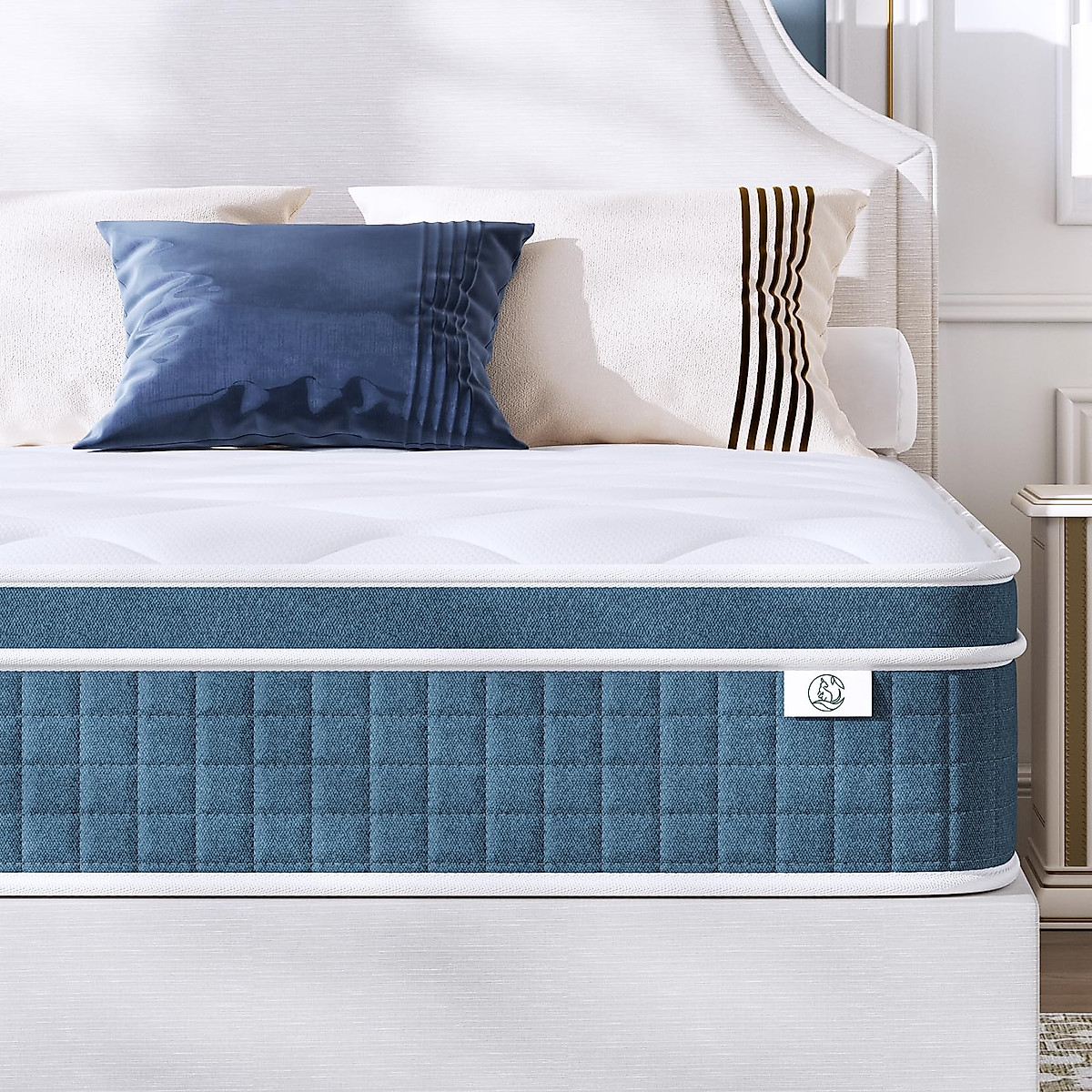 koorlian Full Size Mattress 10 Inch, Hybrid Full Mattress in a Box, Full Bed Mattress with Individual Pocket Springs and Pressure-Relieving Memory Foam, Breathable, Medium Firm Mattress 75"x54"x10"
