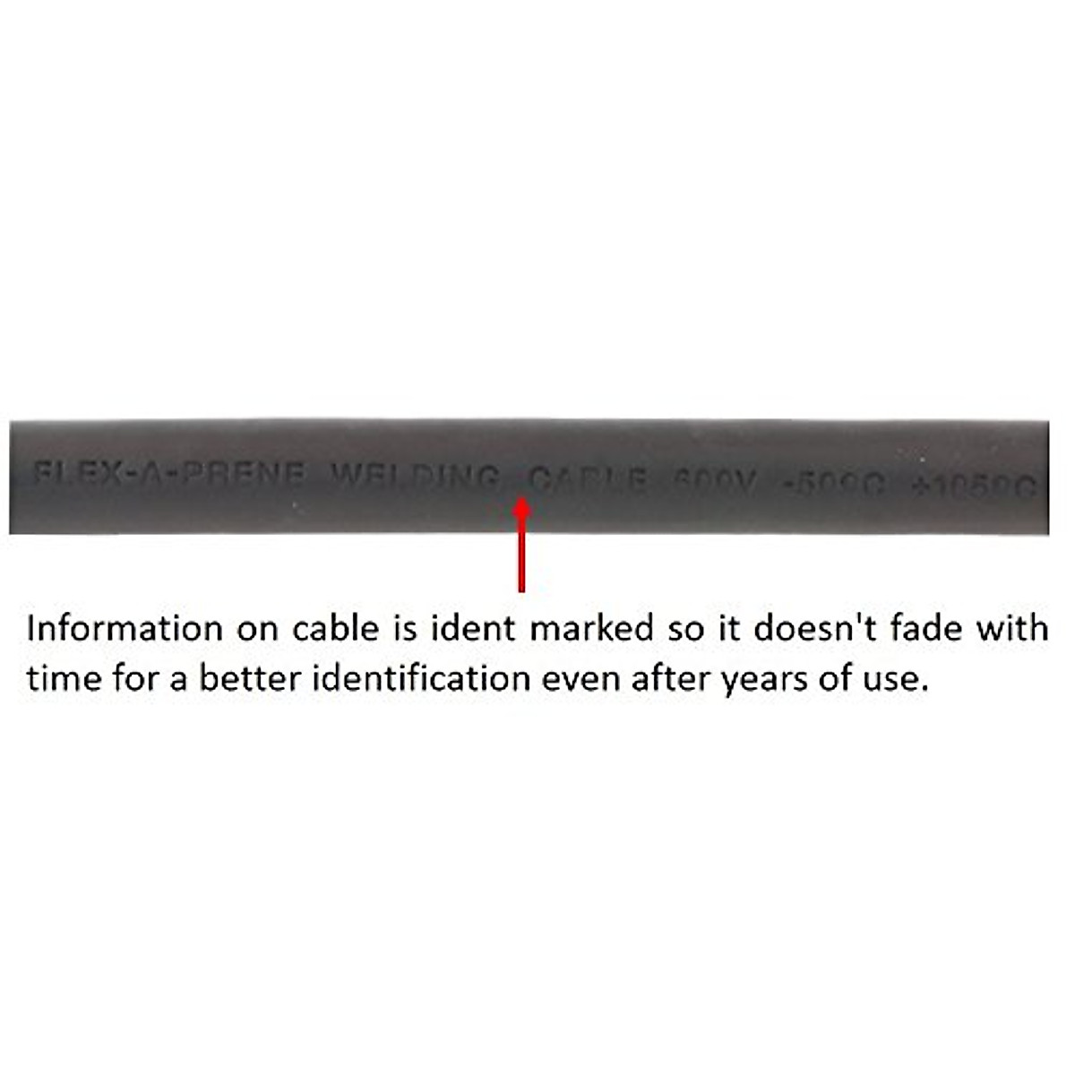 3/0 Gauge AWG - Flex-A-Prene® - Welding/Battery Cable - Black - 600 V - Made in USA (25 FEET)