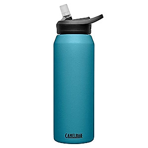 CamelBak Eddy+ Water Bottle with Straw 32 oz - Insulated Stainless Steel, Larkspur