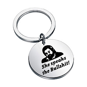 What We Do in The Shadows TV Show Keychain Comedy Horror Movies Gift Gift for Horror Movie Fan (She speaks the bullshit)