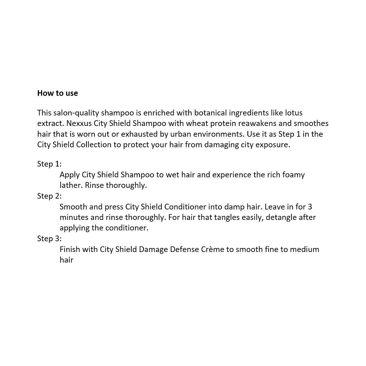 Nexxus City Shield Shampoo, for All Hair Types 33.8 oz