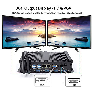 IDEARACE Silent Gaming PC, Intel i5 CPU Personal Computer, 8GB RAM, 512GB SSD, 4xCOM RS232, 2xNICs, HD&VGA, Metal Case, W-11 Pro