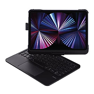 INI iPad Keyboard Case for iPad Air (5th & 4th Gen 2020, 10.9" 2022), iPad Pro 11" (3th & 2nd Gen) with Trackpad - 7 Color Backlit - 360° Rotatable Keyboards with Touchpad - Black