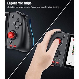 Kydlan Programmable Switch Controller Joycon for Nintendo Switch Joycon with Turbo, Motion Function, Replacement for Nintendo Switch Controller Joycon, Big Grip Switch Remote for Joycon