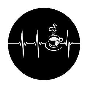 Coffee Lover Cup of Coffee Heartbeat EKG PopSockets PopGrip: Swappable Grip for Phones & Tablets