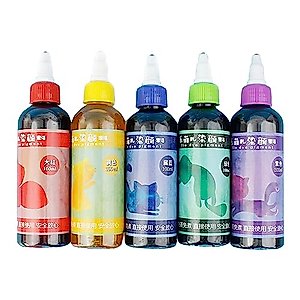 Textile Paints, Fabric DIY, Harmless Tie Dye Kit, Skin Safe Dye, Machine Washable Dyes, Clothing Accessories Decorating(Size:5 Set)