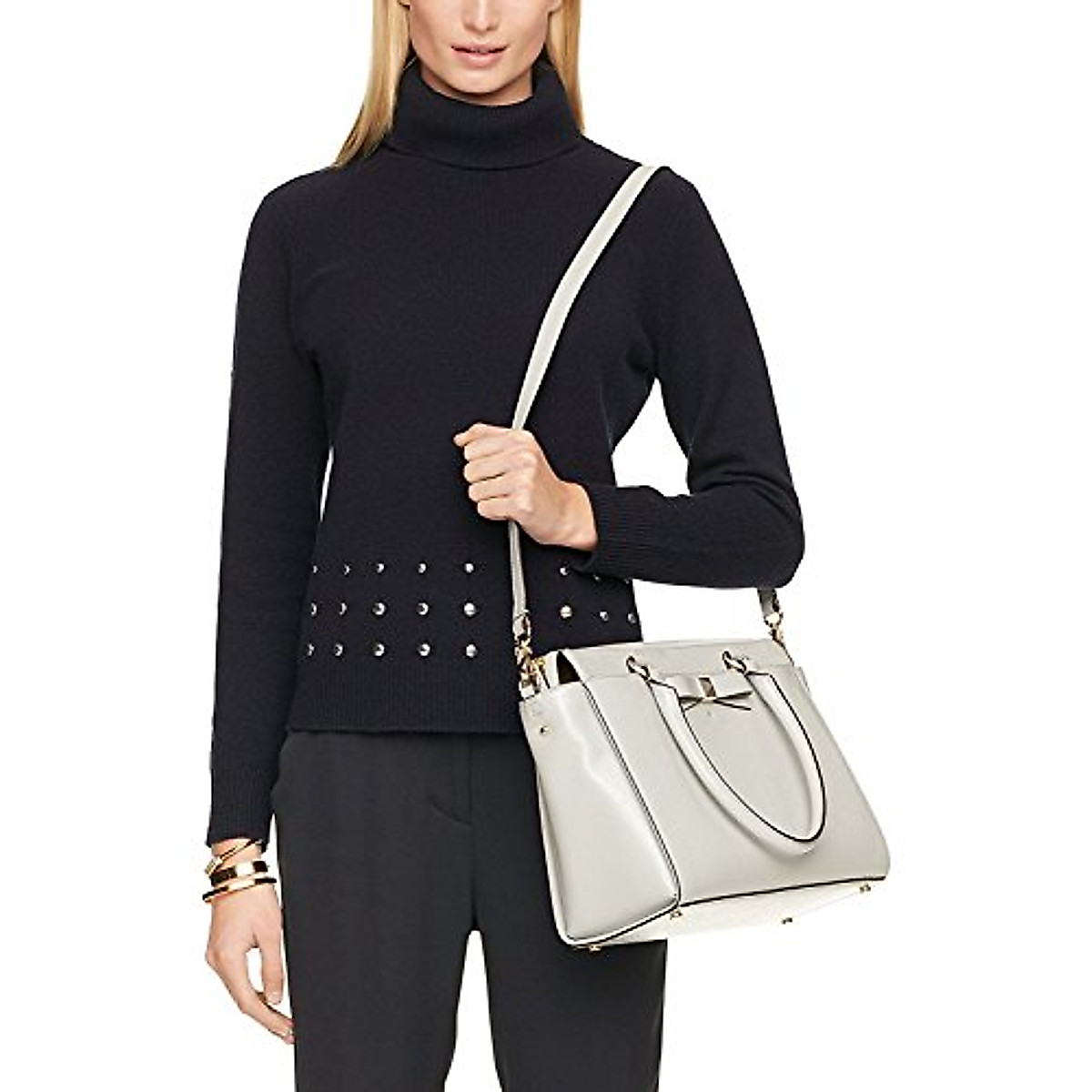 Kate Spade Beacon Court Jeanne Patent Leather Satchel, Light Smoke