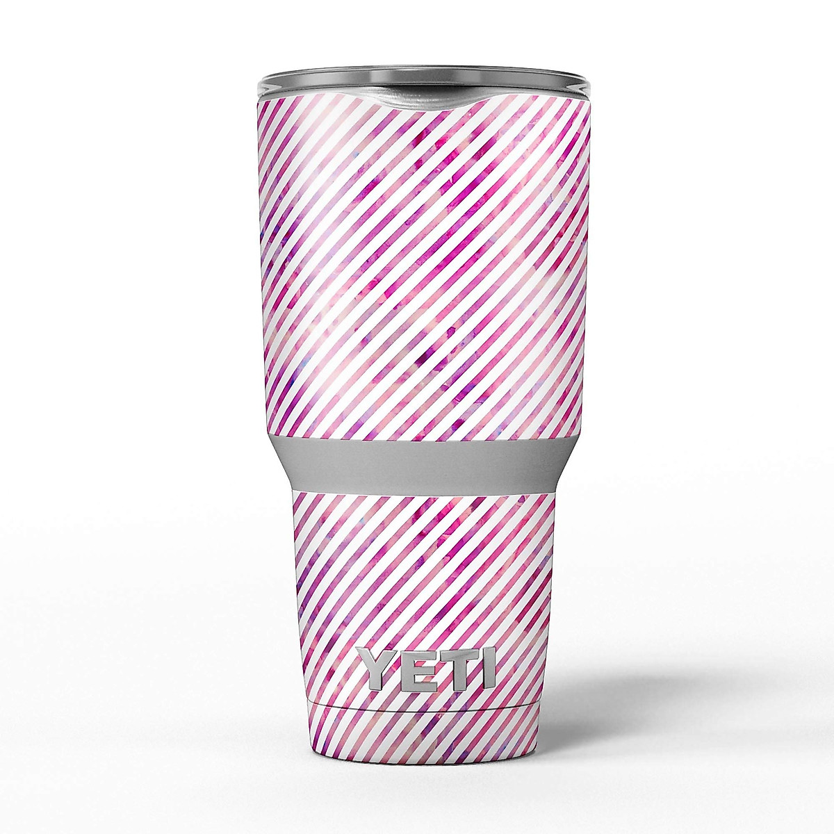 Design Skinz Slanted White Lines Over Multicolored Clouds - Skin Decal Vinyl Wrap Kit Compatible with The Yeti Rambler Cooler Tumbler Cups