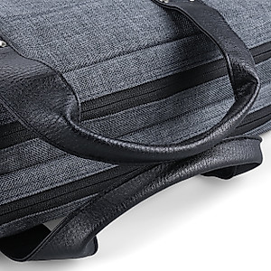 Compact Computer Case Business Shoulder Briefcase Crossbody Carrying Bag Tote Grey for Lenovo IdeaPad, ThinkPad, Y Series, Yoga, 100e Chromebook, 300e Chromebook