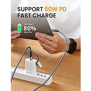 AINOPE USB C Cable Type C Charger Fast Charging 3.1A 10FT iPad Pro Charger Cable Durable Nylon Braided USB A/C to USB-C Cable for iPad Pro/AIR/Mini 6 MacBook Galaxy S23 S22 21 S10 Note