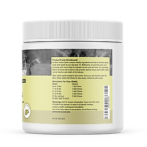 Nutriline Labs Yellow-Away Dog Urine Neutralizer for Lawn - Helps Balance Pee pH - Dog Supplement with Vitamin B Blend, Probiotics, Cranberry Fiber, DL-Methionine, Yuca - Beef Flavor, 120 Soft Chews