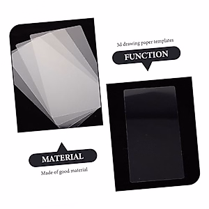 TOPPERFUN 10pcs PVC PVC Template Mat Drawing Board for 3D Printing Pen 3D Printing Pen Mat White PVC Basic Template