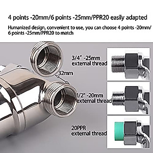 CJGS Prefilter - Spin Down Sediment Water Filter,Central Prefilter Whole House Water Filter Purifier System 3T/h for Whole House Reusable Spin Down Sediment Filter