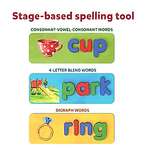 Skillmatics Ready to Spell - Educational Toy for Preschoolers, Stage-Based Learning to Improve Vocabulary & Spelling, Gifts for Ages 4 to 7