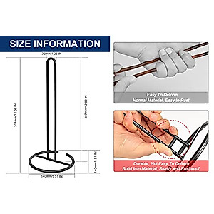 NearMoon Paper Towel Holder Countertop, Sturdy Kitchen Paper Towel Stand Dispenser-All Metal, Standard or Jumbo-Sized for Kitchen Countertop, Farmhouse, Living Room (1 Pack, Matte Black)