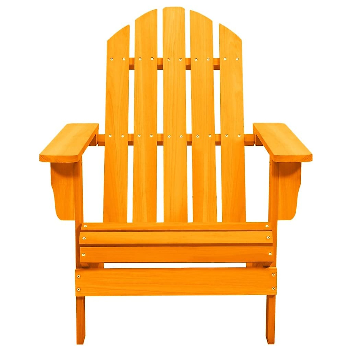 Tidyard Patio Adirondack Chair Solid Fir Wood Orange Outdoor Fire Pit Chair Wooden Garden Armchair for Porch Pool Lawn Deck Backyard Balcony Outdoor