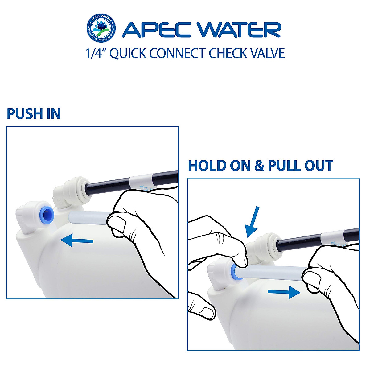 APEC Water Systems 1/4" Quick Connect Check Valve Replacement Part (Check-VAL)