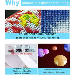 BOGVIAP Cartoon Diamond Painting,6 Pack Diamond Art,5D Diamond Painting Anime,Perfect for Home Wall Decoration 12x16 Inch