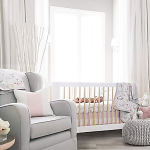 Oilo Baby Blanket, Luxury Soft Plush Backing & 100% Turkish Cotton Jersey Print, Double Layered, 30" x 40", Rolled Jersey Edge Trim, Machine Washable, Infant Blanket, Toddler Blanket, Woodland Fawn