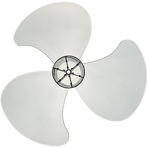 DOITOOL Universal Plastic 3 Leaves Fan Blade Set 16 Inch Replacement Fan Blades with Nut Cover Electric Fan Leaves for Table Standing Pedestal Fan